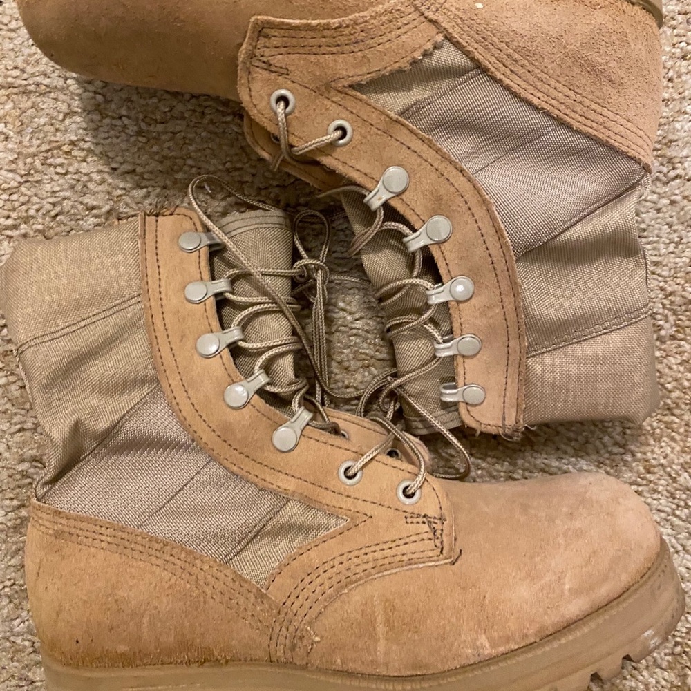 Heavy Duty Combat Altama Cream And Tan Boots - Gem